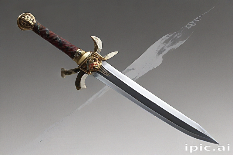 Intricately Designed Sword with Ornate Handle and Gleaming Blade ...