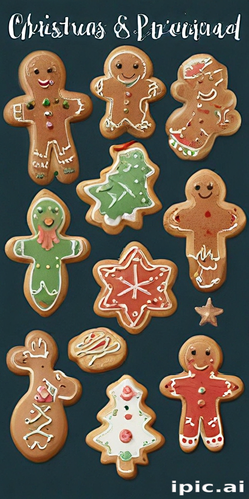 Deliciously Decorated Christmas Cookies Featuring Festive Shapes and Colors