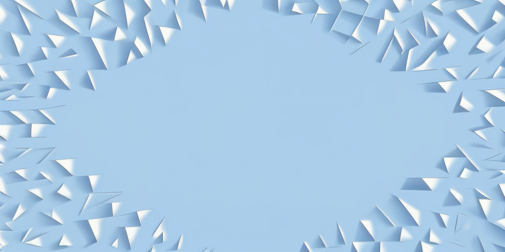 Delicate Paper Shards Creating an Intriguing Frame on a Soft Blue ...