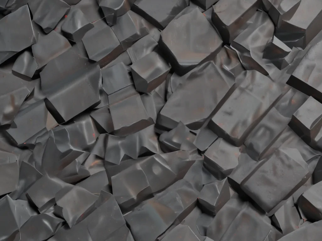 Abstract Composition of Crumpled Black Material with Varying Textures ...