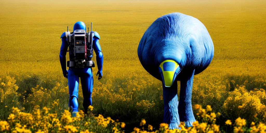 future human figure and flower
