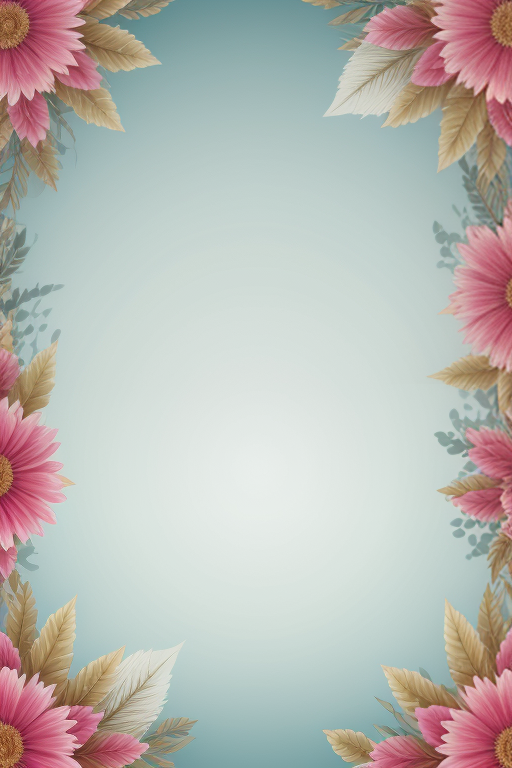Elegant Floral Frame Design with Soft Background for Personal Celebrations