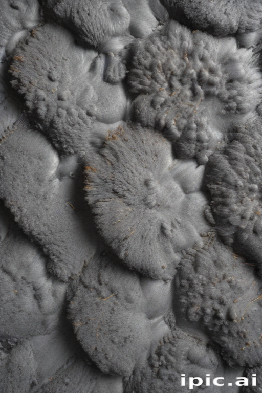 Close-Up View of Unique Textured Surface Featuring Gray Fungal Growth ...