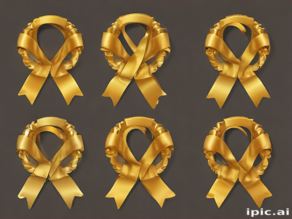 Elegant Collection of Golden Ribbons and Wreaths for Celebratory Occasions