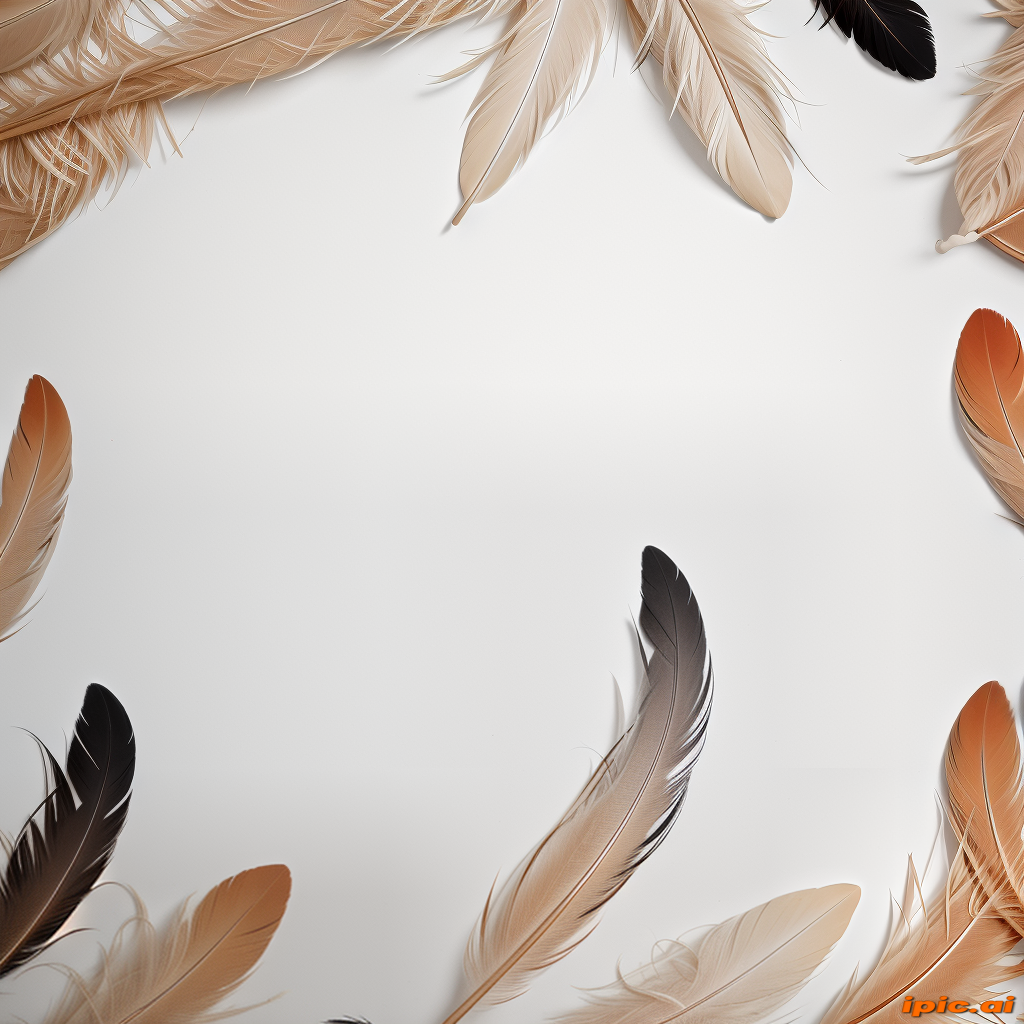 Intricate and Colorful Feather Designs on a Dark Background