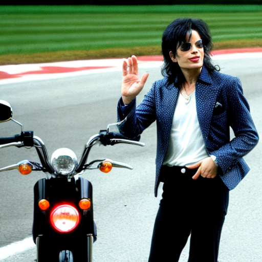 Michael jackson with bike