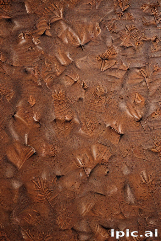 Textured Brown Surface with Intricate Patterns Evoking Natural Elements ...
