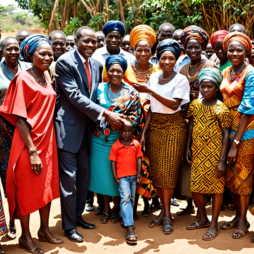 African People welcoming guest