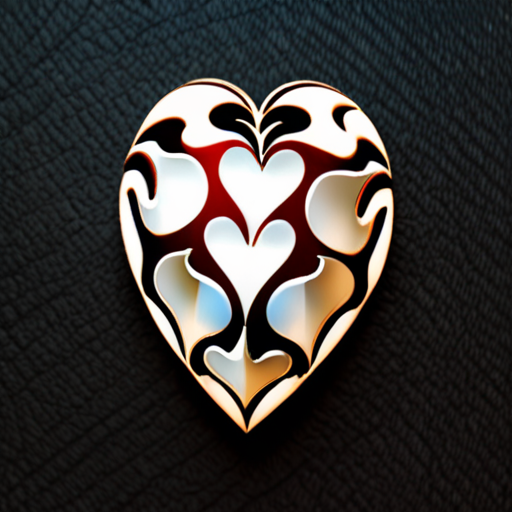 Weak heart, black backround