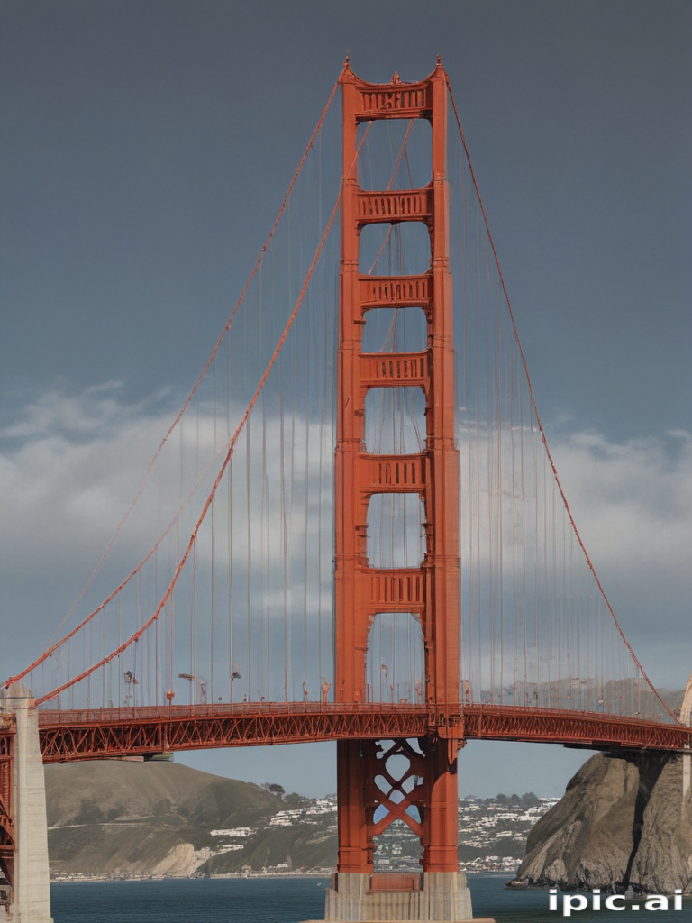 Iconic Golden Gate Bridge Spanning Across Beautiful Bay Under Clear Sky