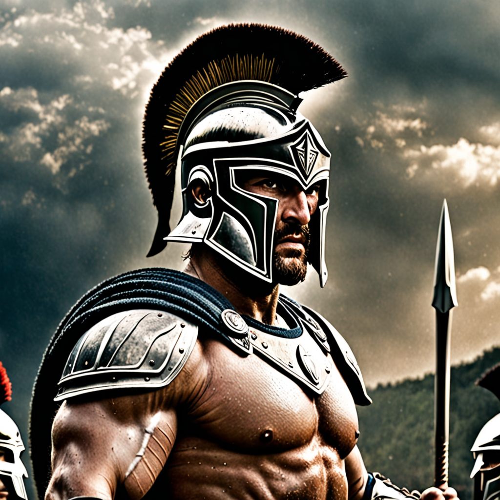 realistic picture of a spartan warrior