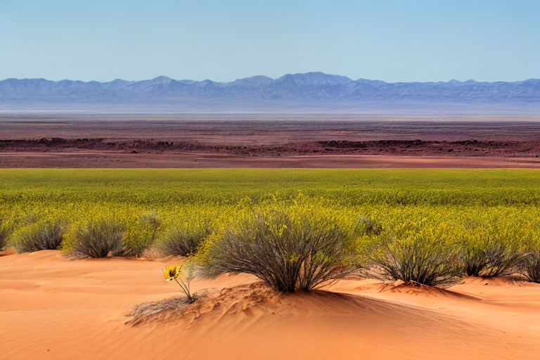 a single flower in a desert