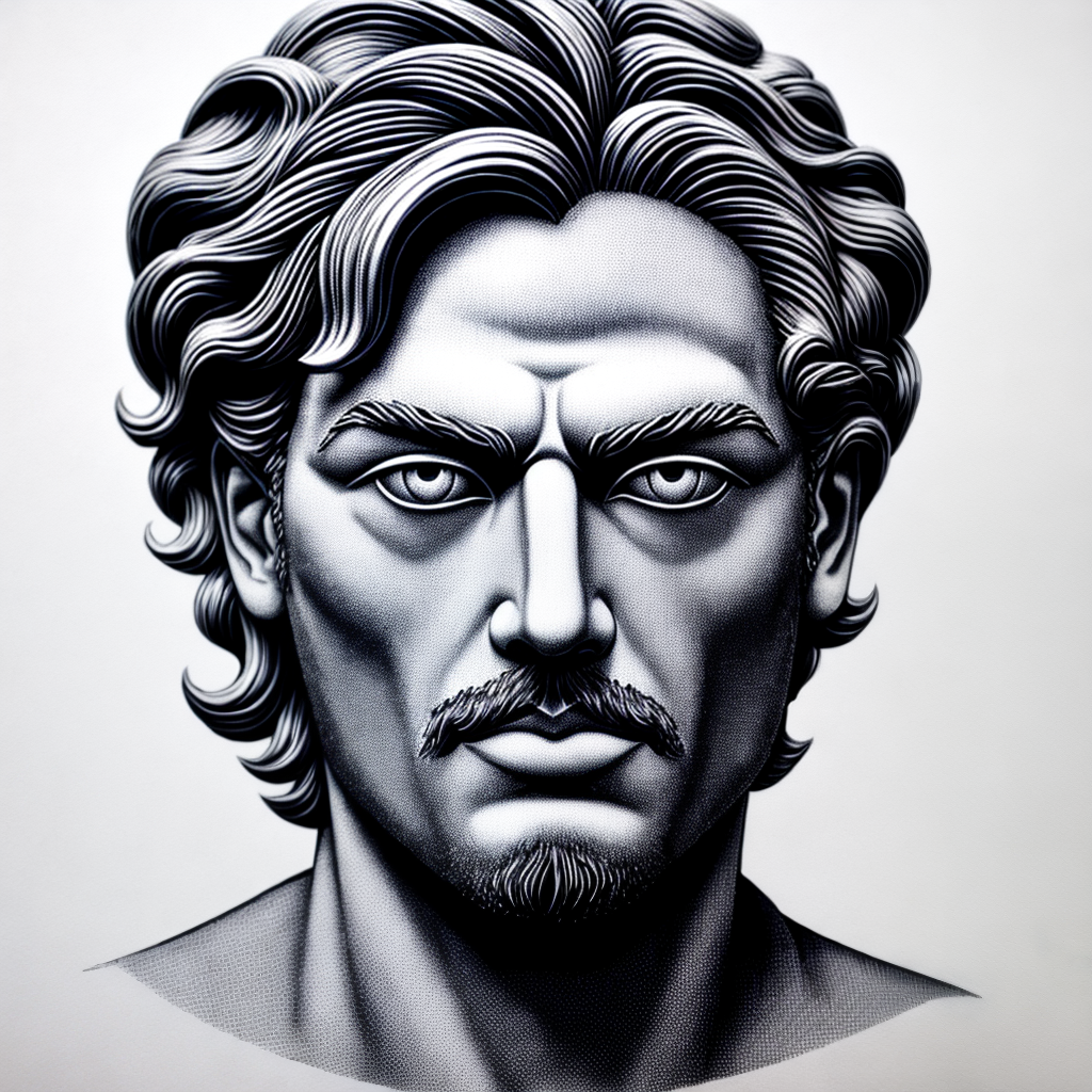 Greek god face graphics for printing on t shirts