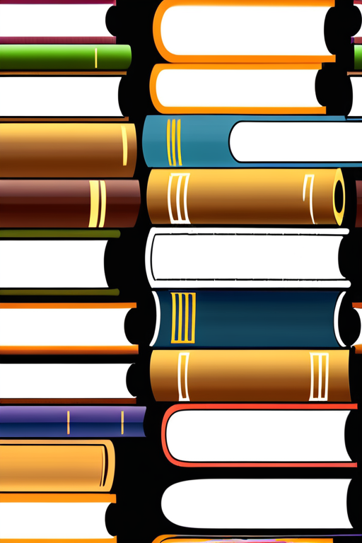 Colorful Collection of Books Stacked Together Against a Black Background