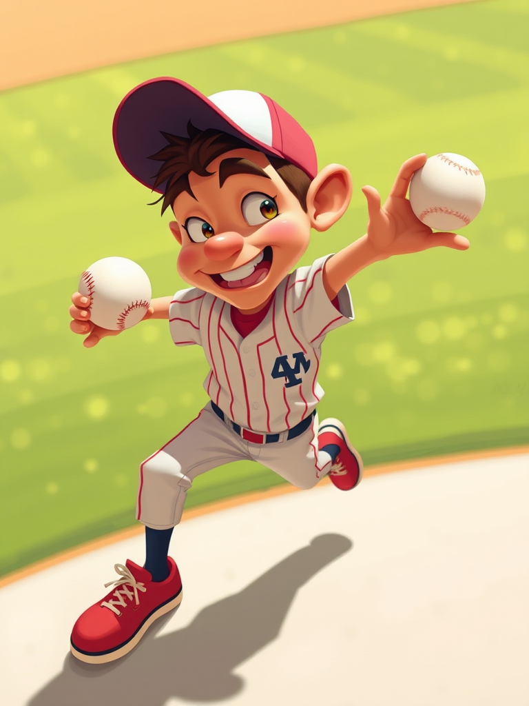 Create a high-resolution illustration of a whimsical character with ...