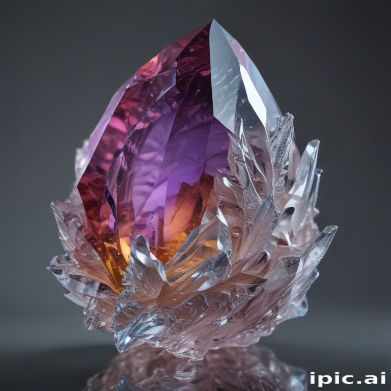 Stunning Multi-Colored Crystal Formation Reflecting Light in a ...
