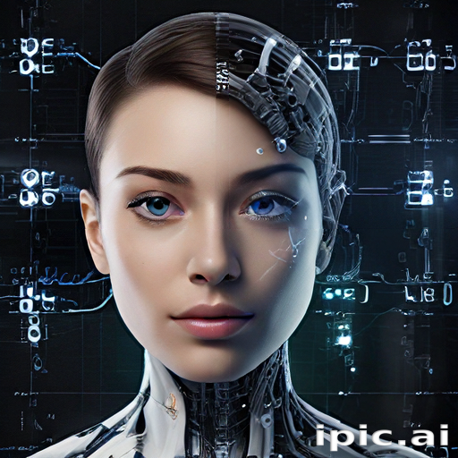 Futuristic Cybernetic Portrait Merging Human Features with Advanced ...
