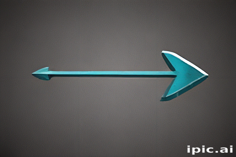 Stylized Teal Arrow Pointing Right Against a Dark Textured Background