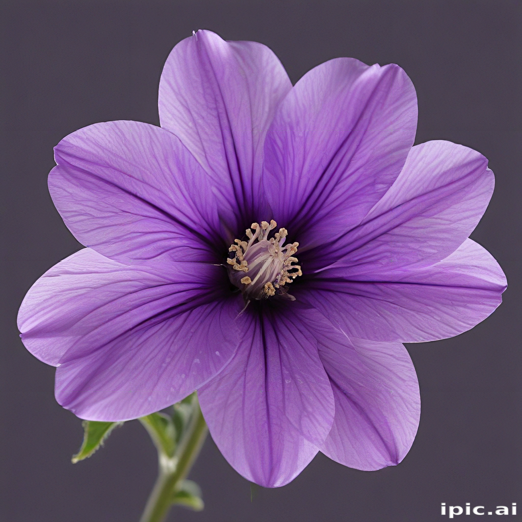 A Beautiful Purple Flower with Delicate Petals and Intricate Details