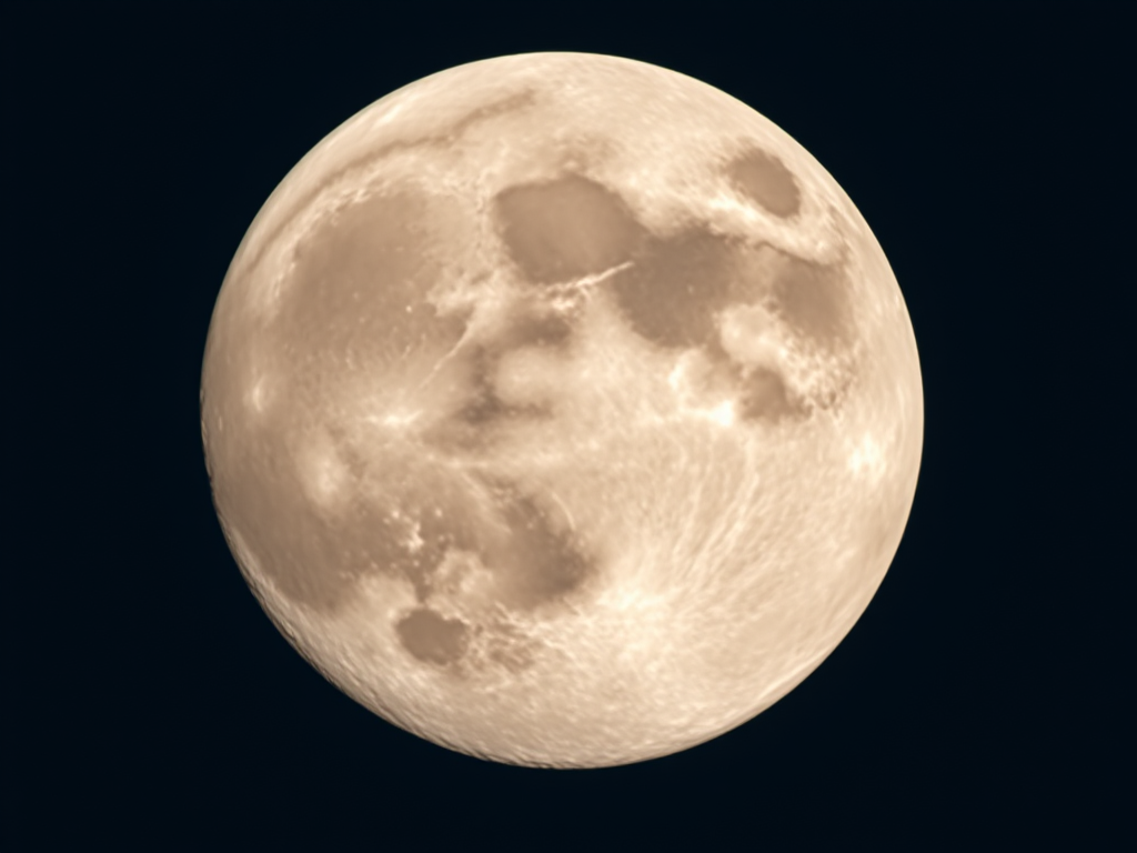 Create a high-resolution image of a full moon with detailed surface ...
