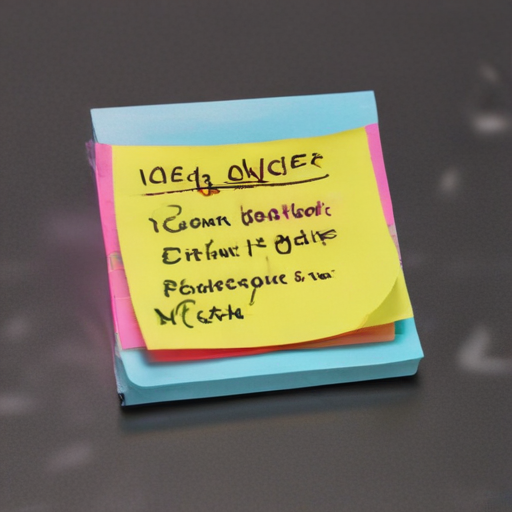 Colorful Sticky Notes with Handwritten Ideas and Reminders for Organization
