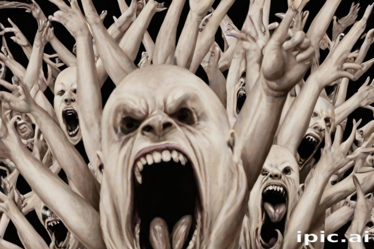An Abstract Representation of Anger and Chaos Through Distorted Faces ...