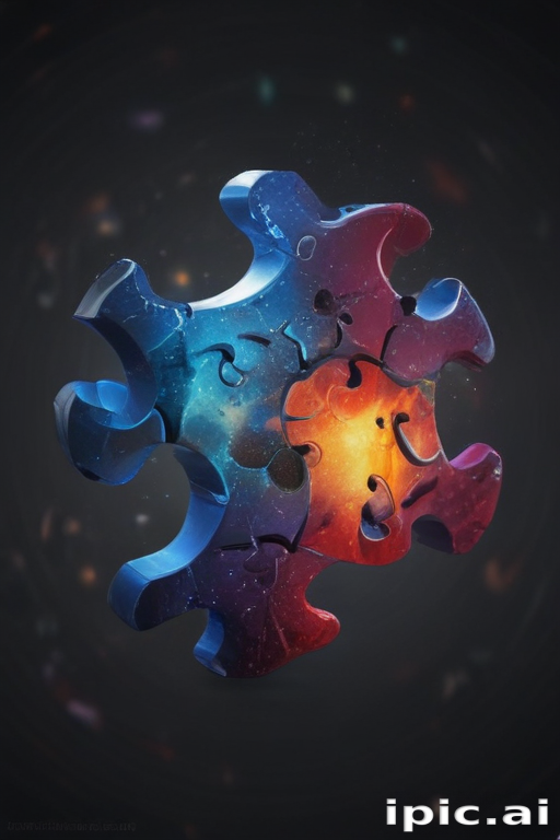 Colorful Cosmic Puzzle Piece Representing the Unity of the Universe
