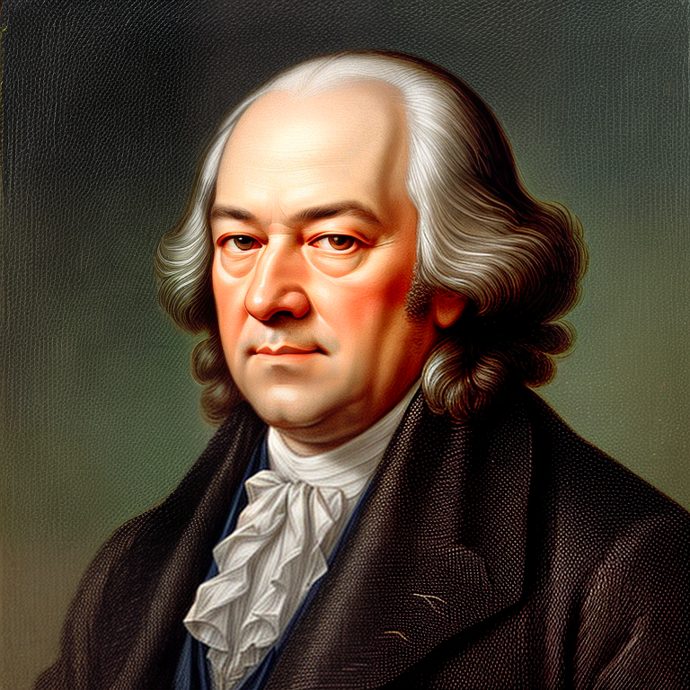 draw a close-up portrait of J. S. Bach with curly and white toupee ...