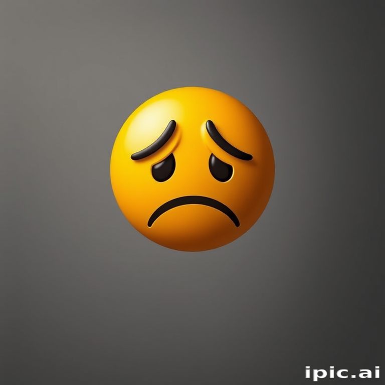 A Sad Emoji Expressing Feelings of Disappointment and Heartbreak in Life.
