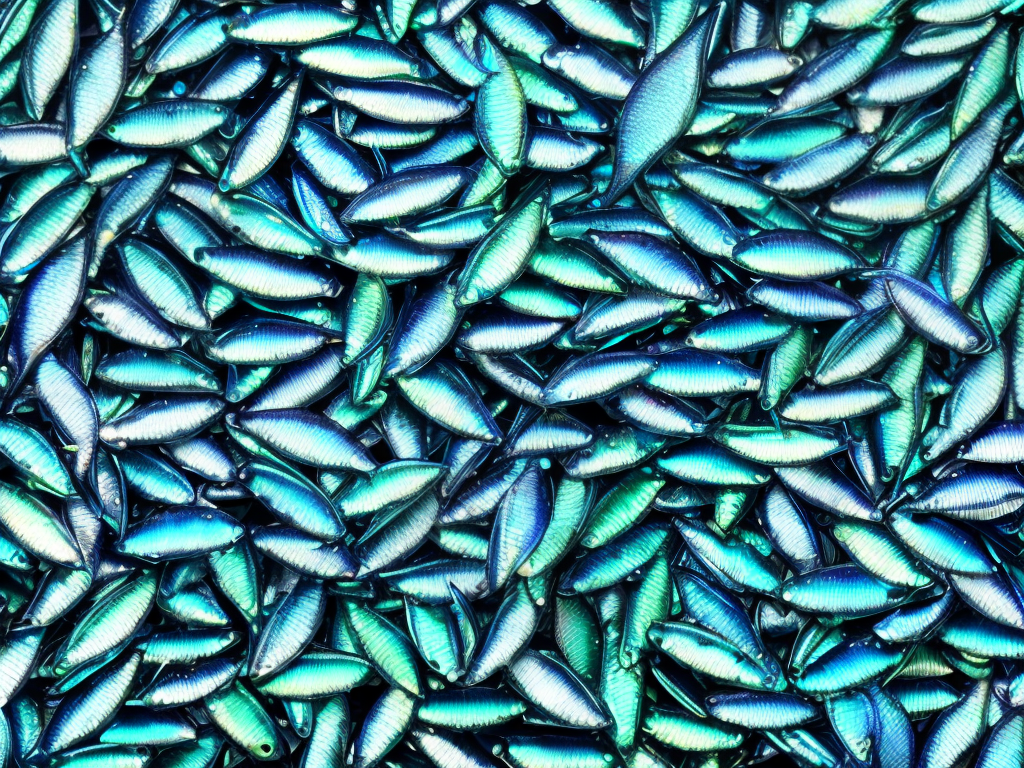 smooth fish type scales, photographic quality iridescent