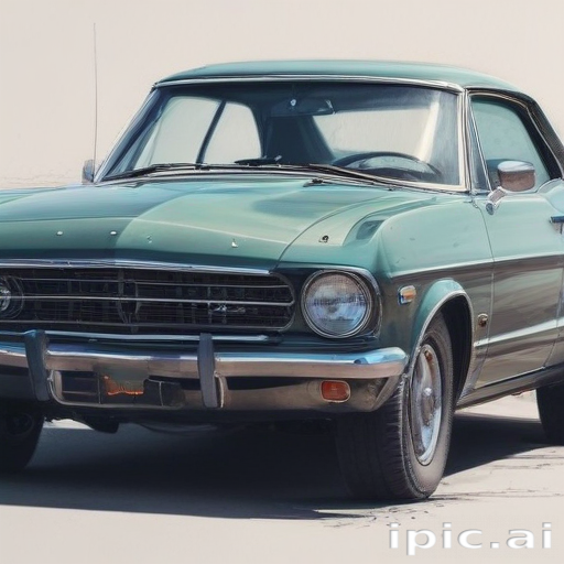 Classic Vintage Green Car with Sleek Design and Timeless Appeal.