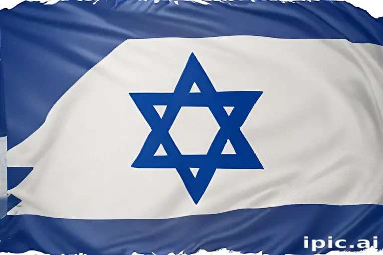 Flag of Israel Featuring the Star of David on a White Background