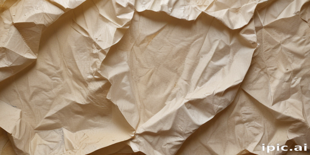 Textured Close-Up of Crumpled Paper Creating an Intriguing Visual Pattern