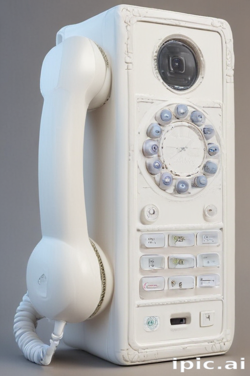 Retro-Inspired White Telephone Design with Modern Features and Unique ...