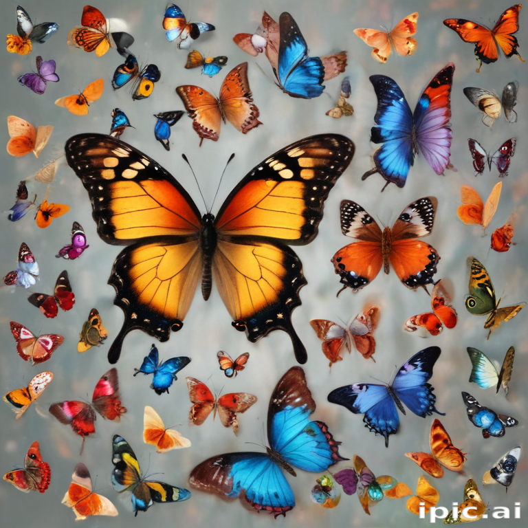 A Colorful Collection of Beautiful Butterflies in Various Patterns and ...