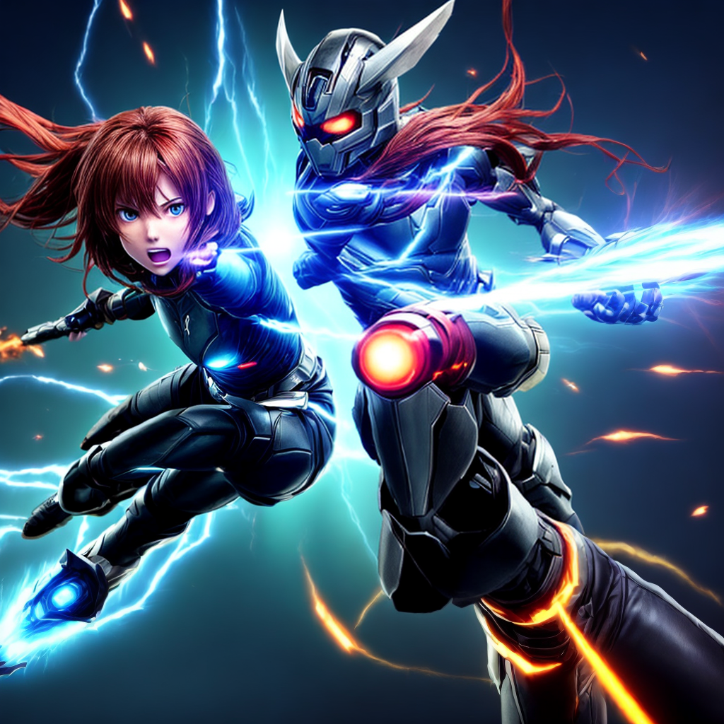 Create an anime fight scene worth effects