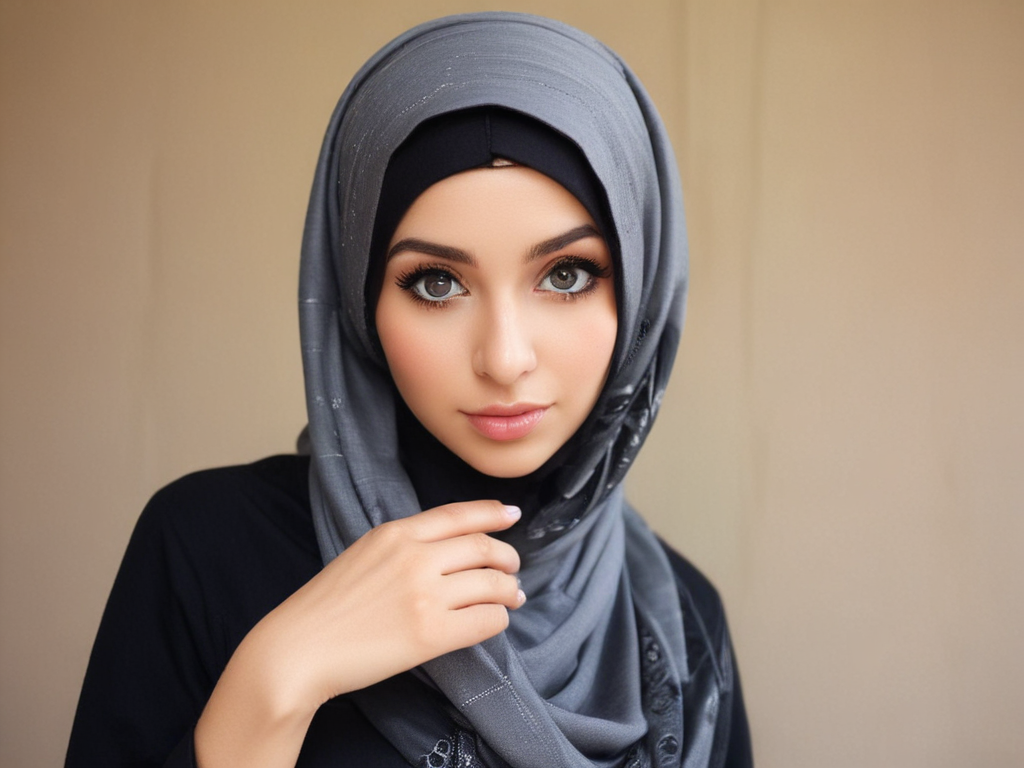 Hot hijab models without cloths