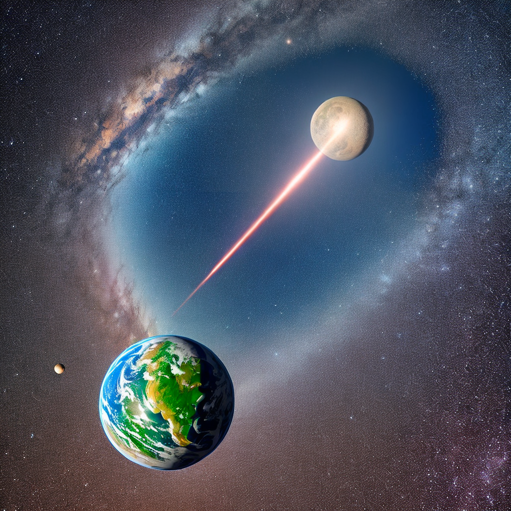 A planet colliding with Earth