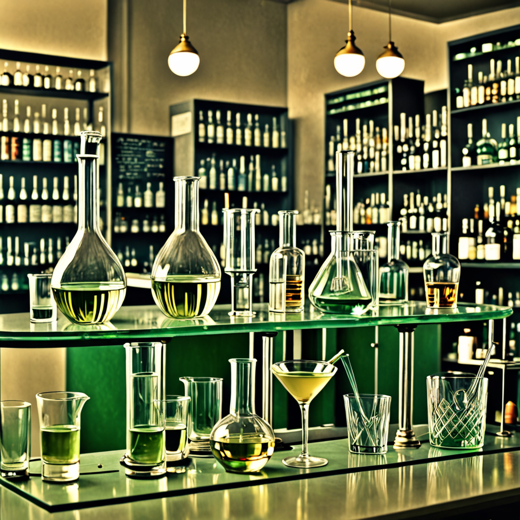 art deco Alcohol in Chemistry Laboratory