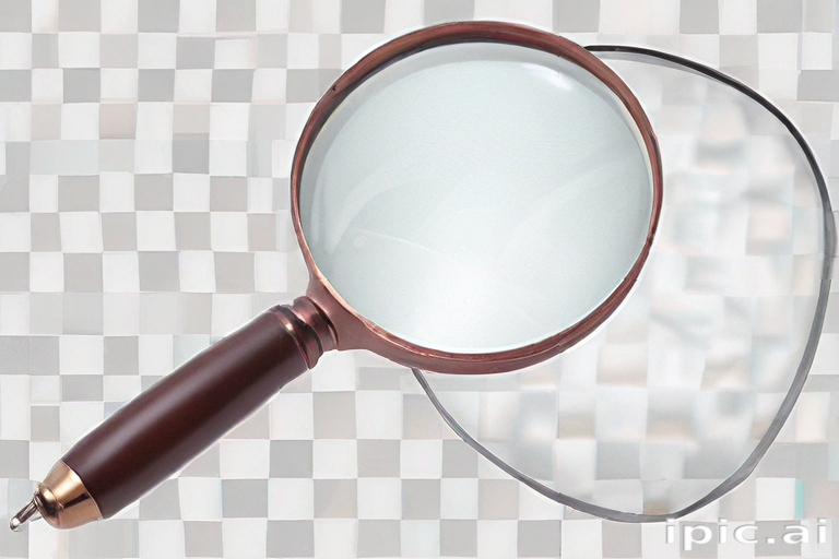 Close-Up View of a Magnifying Glass on a Textured Background
