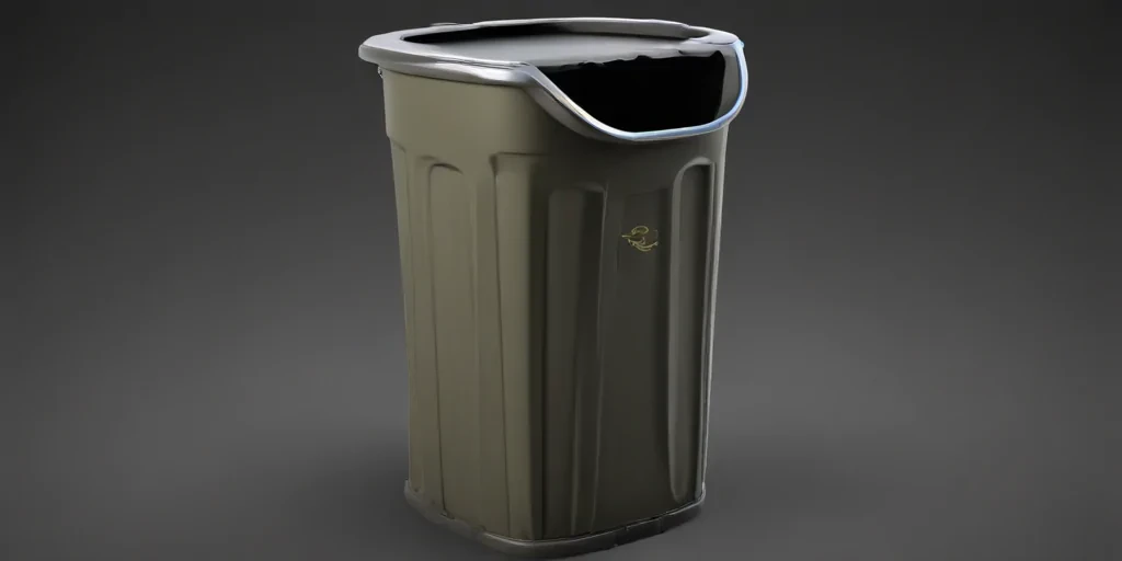 Modern Trash Can Design Featuring Sleek Lines and Functional Shape