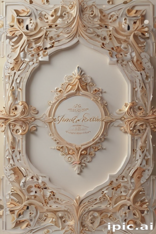 Intricate Decorative Wall Panel Featuring Elegant Floral and Ornamental ...