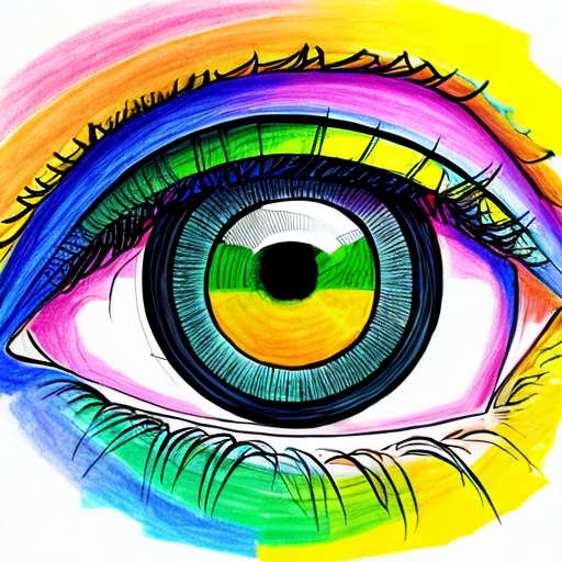 first person of view with camera in hands through eyes drawing with ...
