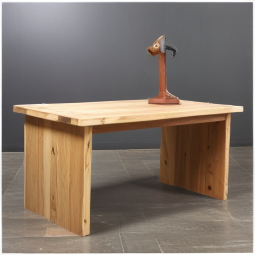 hammer smashing wooden desk
