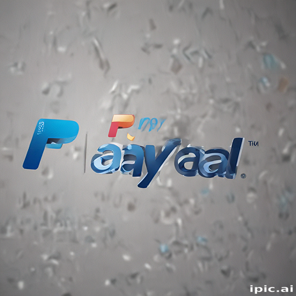 Abstract Artistic Representation of the PayPal Logo on a Textured ...