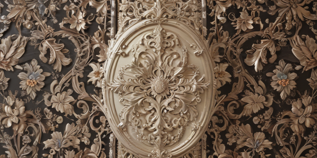 Exquisite Floral Wall Design Featuring Intricate Carvings and Elegant ...