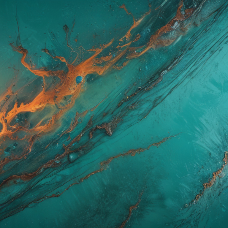 Vibrant Abstract Swirls of Orange and Teal Creating Dynamic Visual Energy