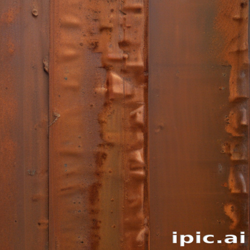 Rusty Metal Surface with Unique Textures and Patterns in Warm Tones