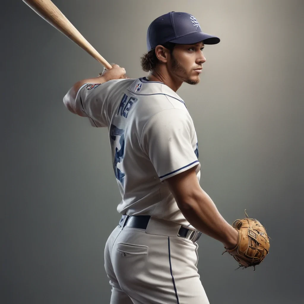 Focused Baseball Player Preparing to Swing Bat in Dramatic Lighting