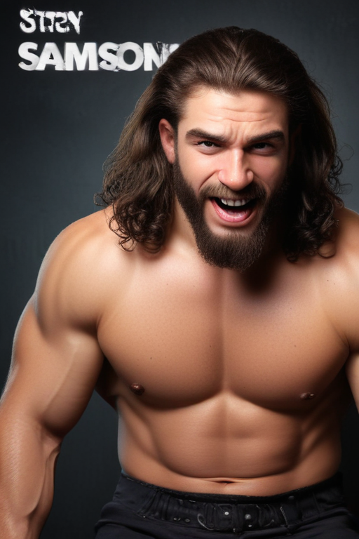 create a cover with the title "Samson Around the world" with the real ...